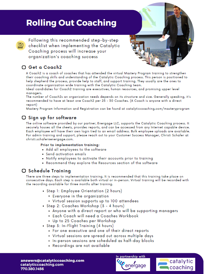 Catalytic Coaching Success Guide