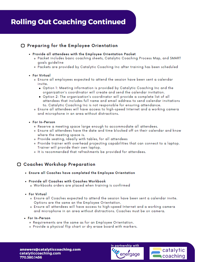 Catalytic Coaching Success Guide