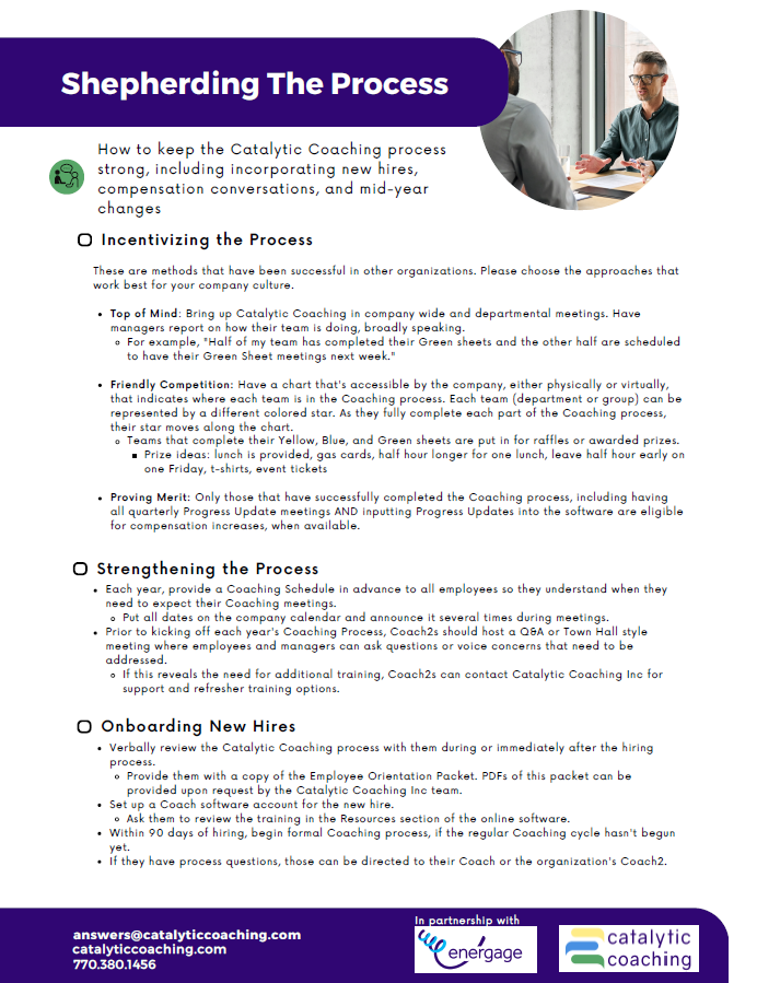 Catalytic Coaching Success Guide