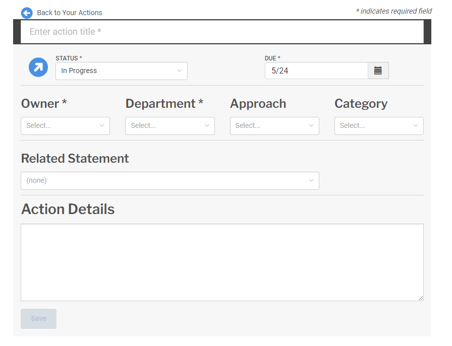 Assigning an Action Item Using Action Tracker