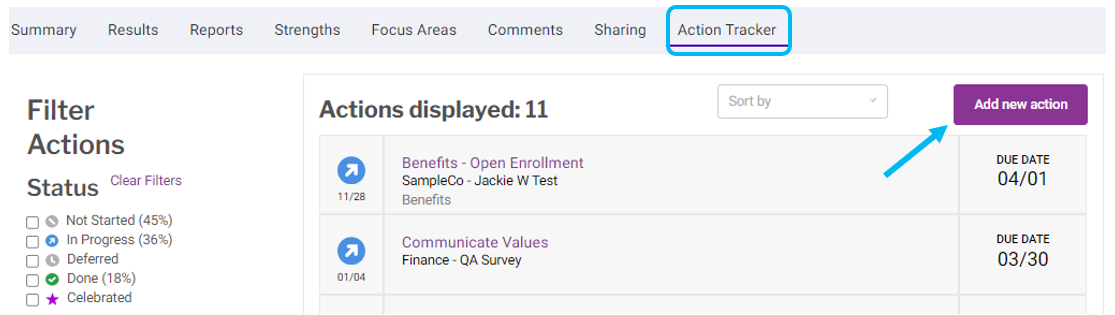 Assigning an Action Item Using Action Tracker