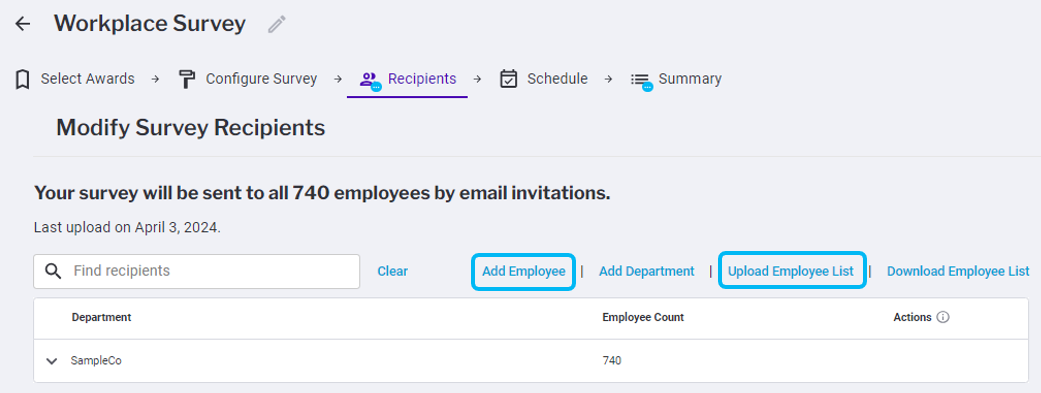 Adding Employees or Updating the Employee List